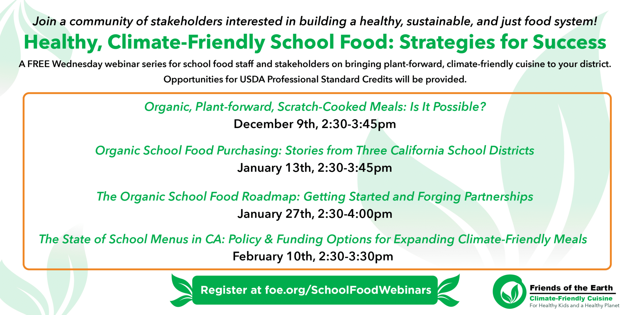 Organic School Food Roadmap